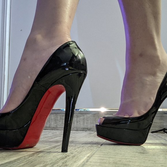 Christian Louboutin | Shoes | Christian Louboutin Fetish Peep Toe Pumps ...